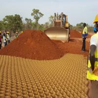 China Textured Smooth Surface 100mm Height HDPE Geocell for Durable Infrastructure Projects for sale