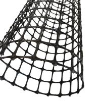 China Polypropylene Geo Grid Earthwork Products Biaxial 35KN Plastic Geogrid 25.4*25.4mm Mesh Size 1-6m Width for sale