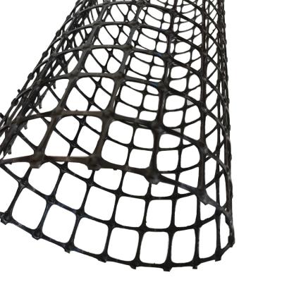 China Polypropylene Geo Grid Earthwork Products Biaxial 35KN Plastic Geogrid 25.4*25.4mm Mesh Size 1-6m Width for sale