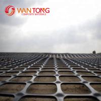 China Polypropylene Geo Grid Earthwork Products Biaxial 35KN Plastic Geogrid 25.4*25.4mm Mesh Size 1-6m Width for sale