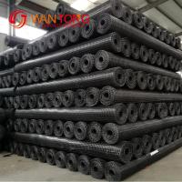 China Polypropylene Geo Grid Earthwork Products Biaxial 35KN Plastic Geogrid 25.4*25.4mm Mesh Size 1-6m Width for sale