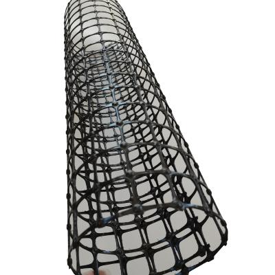 China PP Plastic Net Biaxial Geogrid for Mining Reinforcement Width 1-6m MESH SIZE 12.7*12.7mm for sale