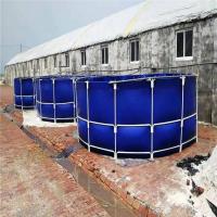 China Life Span 3-15 Years BLACK Steel Frame PVC HDPE Tank for Indoor Fish Farm Square Shape for sale