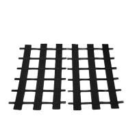 China Road Bed Solidification Biaxial Polyester Geogrid Made of 80-80 PET Material in Yellow for sale