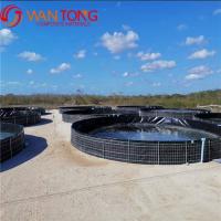 China Life Span 3-15 Years BLACK Steel Frame PVC HDPE Tank for Indoor Fish Farm Square Shape for sale