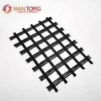 China Road Bed Solidification Biaxial Polyester Geogrid Made of 80-80 PET Material in Yellow for sale
