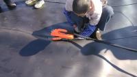 China ASTM GRI-GM13 Standard Geomembrane Welding Machine for Aquaculture Industry Expansion for sale