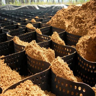 China 50-250mm Textured Perforated HDPE Geocell for Smooth and Long-Lasting Road Construction for sale