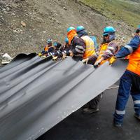 China Black HDPE Geomembrane Fish Pond Lining Liner Sheet for 1mm ASTM Standard Waterproof for sale