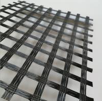 China 50-50kn Polyester Geogrid/ PET Geogrid for Reinforcing Riverbanks Roadbed Application for sale