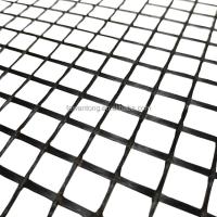 China 50-50kn Polyester Geogrid/ PET Geogrid for Reinforcing Riverbanks Roadbed Application for sale