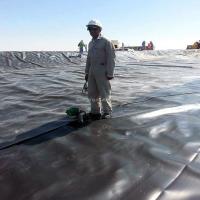 China Black HDPE Geomembrane Fish Pond Lining Liner Sheet for 1mm ASTM Standard Waterproof for sale