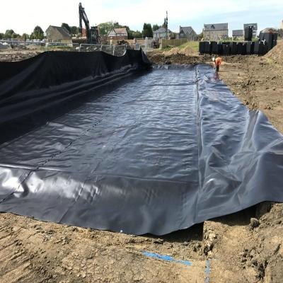 China Black Geomembranes GM13 ASTM 0.5mm 0.75mm 1mm HDPE Pond Liner for Fish Pond Farm Tank for sale