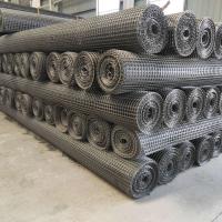 China Road Construction Reinforcement Geogrid Tensile Strength 15-60KN Mesh Size 12.7*12.7mm for sale