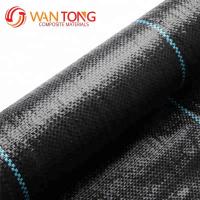 China High Tensile Strength 5oz Black PP Woven Fabric Geotextile for Road Construction for sale