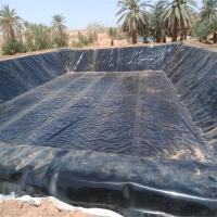 China GB/ASTM GRI-GM13 Standard 1mm Black Plastic Geomembrane for Landfill Pond Waterproofing for sale