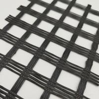 China Onsite Training Service Strengthen Roads and Bridges with Polyester PET Geogrid 80-80 for sale