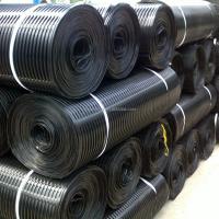 China Low Black 220kN PP HDPE uniaxial geogrid for retaining wall and road reinforcement 50m for sale