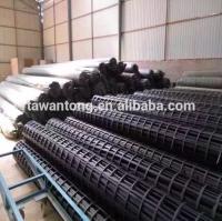 China 1-6m Width High Tensile Strength Biaxial Welding Steel Plastic Composite Geogrid Made for sale