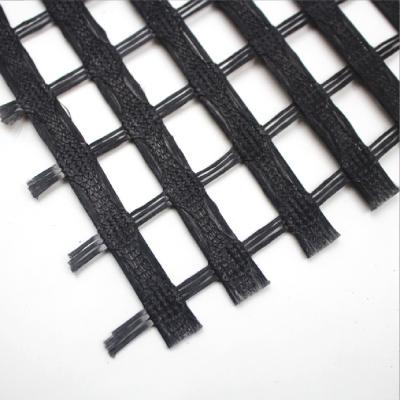 China Traditional Design Geosynthetic Material Warp Knitting PVC Coated Pet Polyester Geogrid for sale