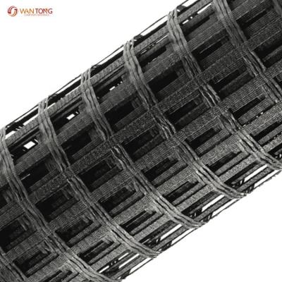 China Versatile Warp Knitting Polyester Geogrid 250-50kn for Railway Projects for sale