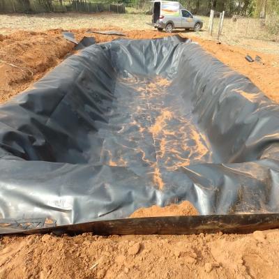 China Black HDPE Geomembrane 0.75mm for Fish Shrimp Farm Plastic Pond Liners in Philippines for sale