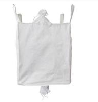 China 1000kg Loading Weight Jumbo Bag with Cross Corner Loop and Top White Skirt for sale