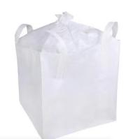 China 1000kg Loading Weight Jumbo Bag with Cross Corner Loop and Top White Skirt for sale