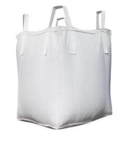 China 1000kg Loading Weight Jumbo Bag with Cross Corner Loop and Top White Skirt for sale