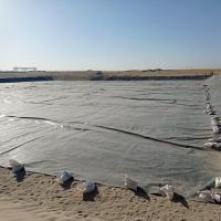 China HDPE Geomembrane for Fish Shrimp Pond in Indonesia 1mm Thickness Durable Material for sale