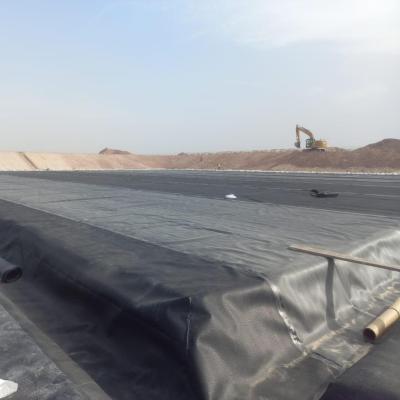 China Black Color 1mm HDPE Geomembrane Fish Farm Pond Liner with Contemporary Design Style for sale