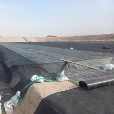China 1mm HDPE Geomembrane Pond Liner Geomenbrana for Mining Made of 100% Virgin HDPE LLDPE for sale