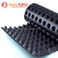 China 8mm HDPE PP Virgin Recycle Drainage Board for Building Underground Parking Structure for sale