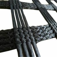 China Warp Knitted Fiberglass Geogrid Biaxial Glass Fiber Geogrid with 0.2mm-4mm Thickness for sale