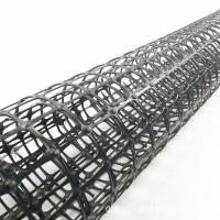 China 30kn PP Plastic Biaxial Geogrid for Road Construction Length 50-100m Raw Material Plastic PP for sale