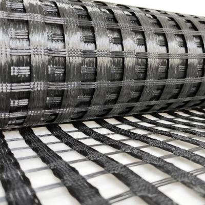 China Soil Slope Road Construction 50kn 80kn 100kn Polyester Pet Geogrid Thickness 0.2mm-4mm for sale
