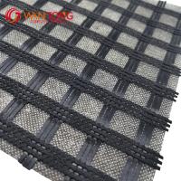 China 80kn 120kn Tensile Yield Biaxial/Uniaxial Polyester Pet Geogrid for Road Construction for sale