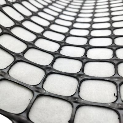 China High Tensile Strength Black Biaxial Geogrid for Soil Stabilization 30-30kn PP Material for sale