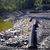 China PP 3030KN Biaxial Geogrid for Road Construction Slope Protection 12.7*12.7mm Mesh Size for sale