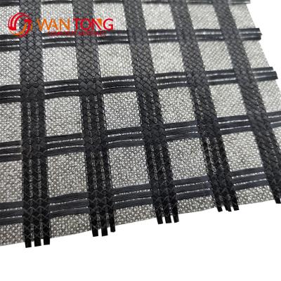 China Road Reinforcement Nonwoven Pet Geotextile Composite PP Plastic 25kn Biaxial Geogrid for sale