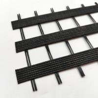 China Yellow 50KN Bitumen Coated Fiberglass Geogrid for Road Reinforcement in Chinese Design for sale