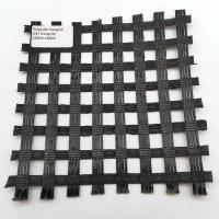 China Yellow 50KN Bitumen Coated Fiberglass Geogrid for Road Reinforcement in Chinese Design for sale