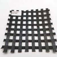 China Yellow 50KN Bitumen Coated Fiberglass Geogrid for Road Reinforcement in Chinese Design for sale
