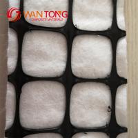 China 400g Nonwoven Biaxial Plastic Geogrid Composite for Soil Stabilization Black Geogrids for sale