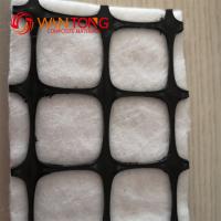 China 400g Nonwoven Biaxial Plastic Geogrid Composite for Soil Stabilization Black Geogrids for sale