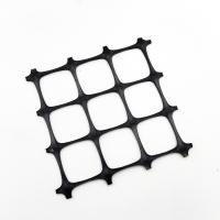 China 1-6m Width Black Nonwoven Pet Geotextile Composite PP Plastic 25kn Biaxial Geogrid for Road Reinforcement Sell for sale
