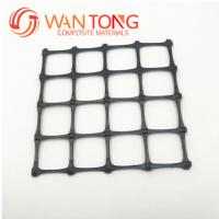 China 1-6m Width Black Nonwoven Pet Geotextile Composite PP Plastic 25kn Biaxial Geogrid for Road Reinforcement Sell for sale