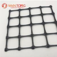 China 1-6m Width Black Nonwoven Pet Geotextile Composite PP Plastic 25kn Biaxial Geogrid for Road Reinforcement Sell for sale