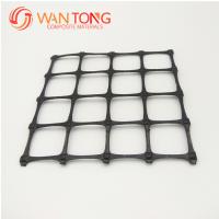 China 1-6m Width Black Nonwoven Pet Geotextile Composite PP Plastic 25kn Biaxial Geogrid for Road Reinforcement Sell for sale