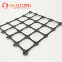 China 1-6m Width Black Nonwoven Pet Geotextile Composite PP Plastic 25kn Biaxial Geogrid for Road Reinforcement Sell for sale